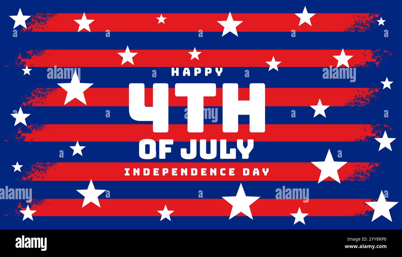 stylish 4th of july flag banner design Stock Vector Image & Art - Alamy