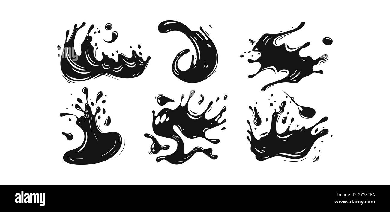 Dynamic wet ink splash Cut Out Stock Images & Pictures - Alamy