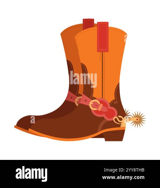 Wild West elements in modern decoration style. Western-themed vector ...