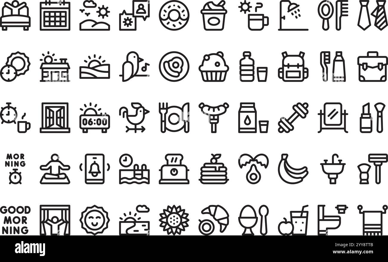 Good morning icons High-Quality Vector Icons Collection with Editable ...