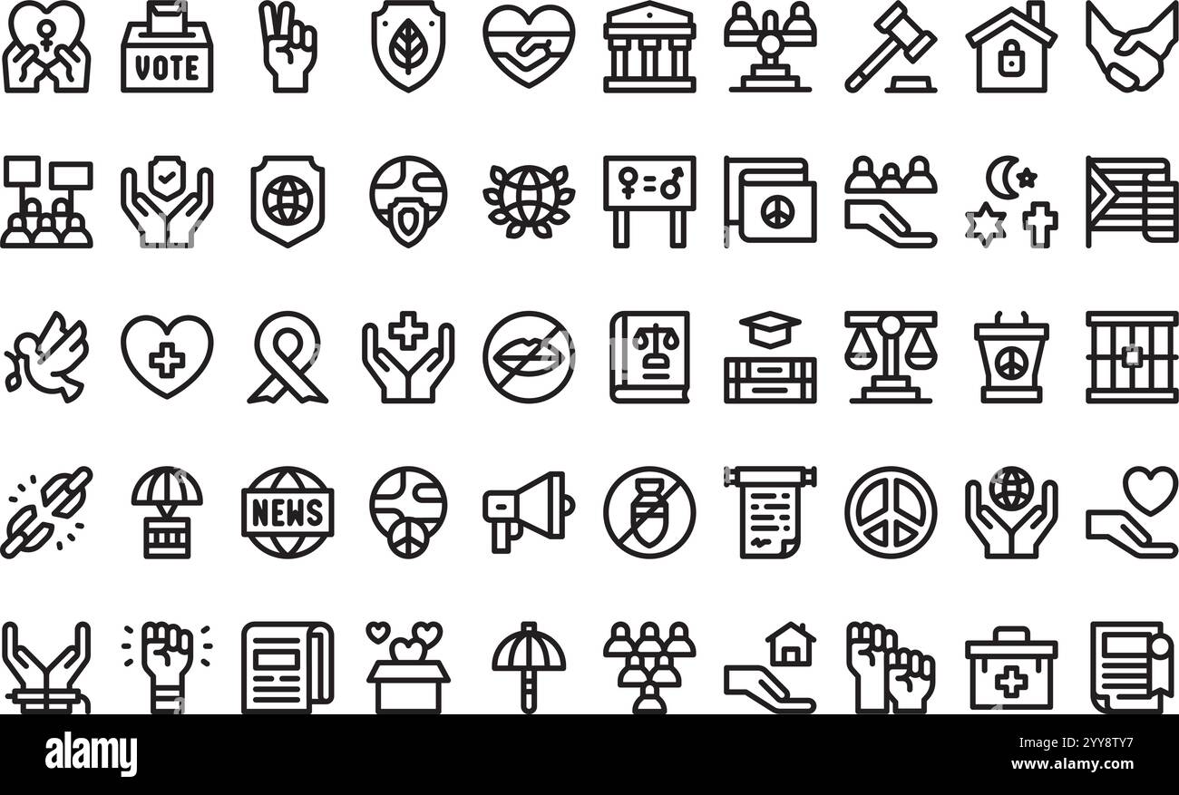 Human rights icons High-Quality Vector Icons Collection with Editable ...