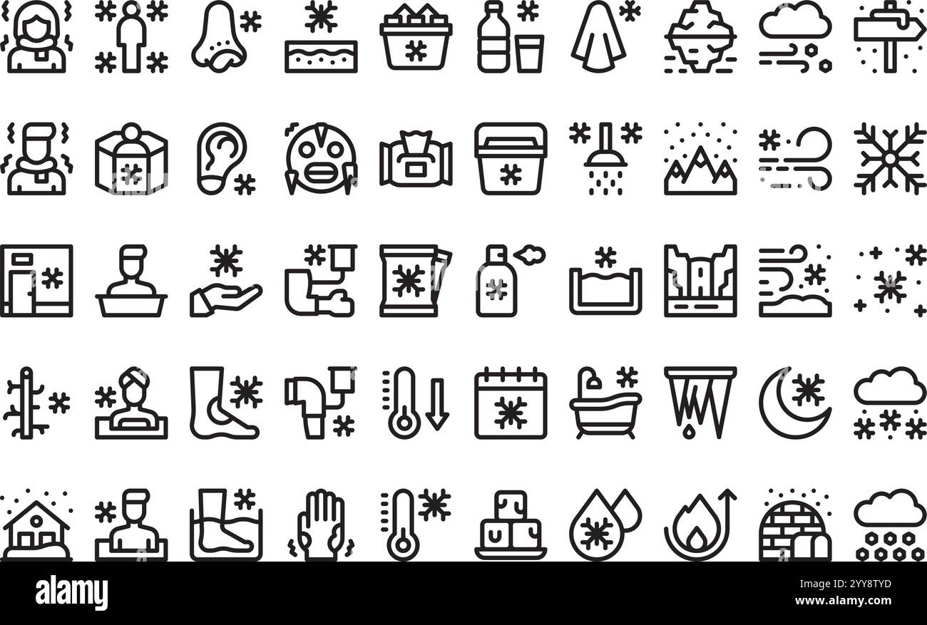 Cold exposure icons High-Quality Vector Icons Collection with Editable ...