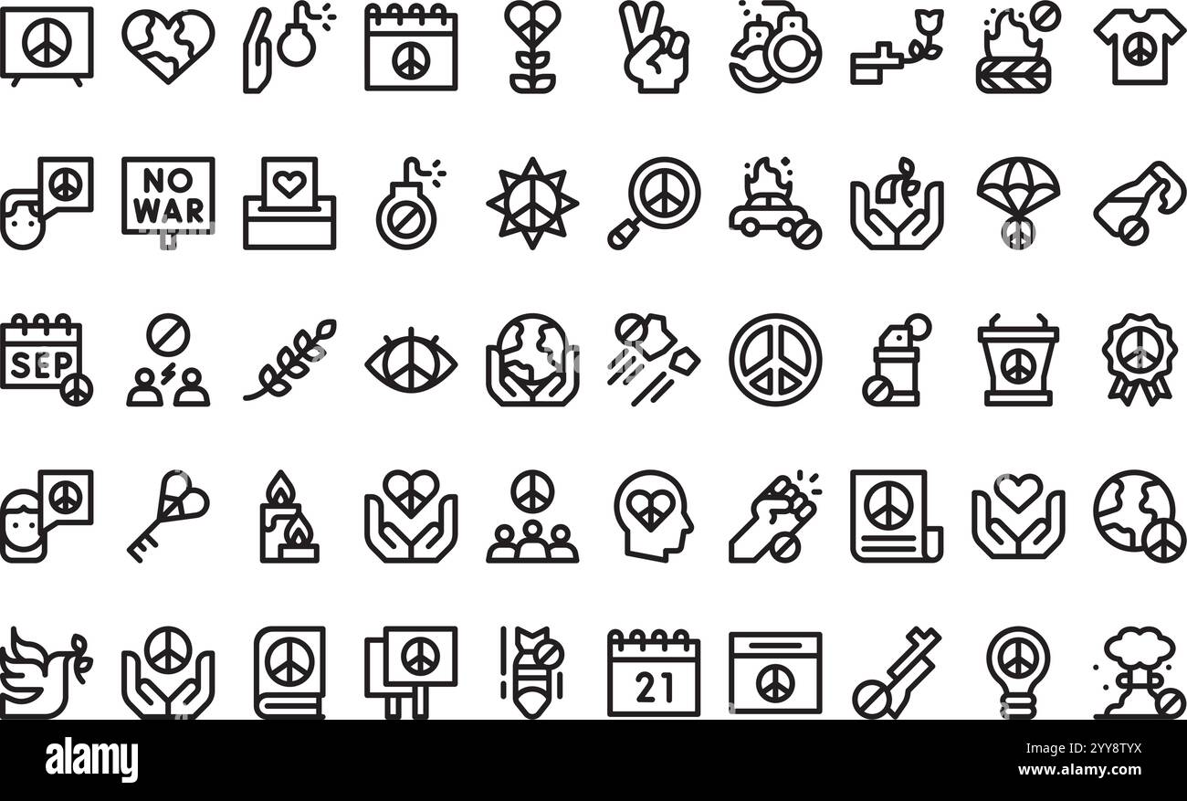 International day of peace icons High-Quality Vector Icons Collection ...
