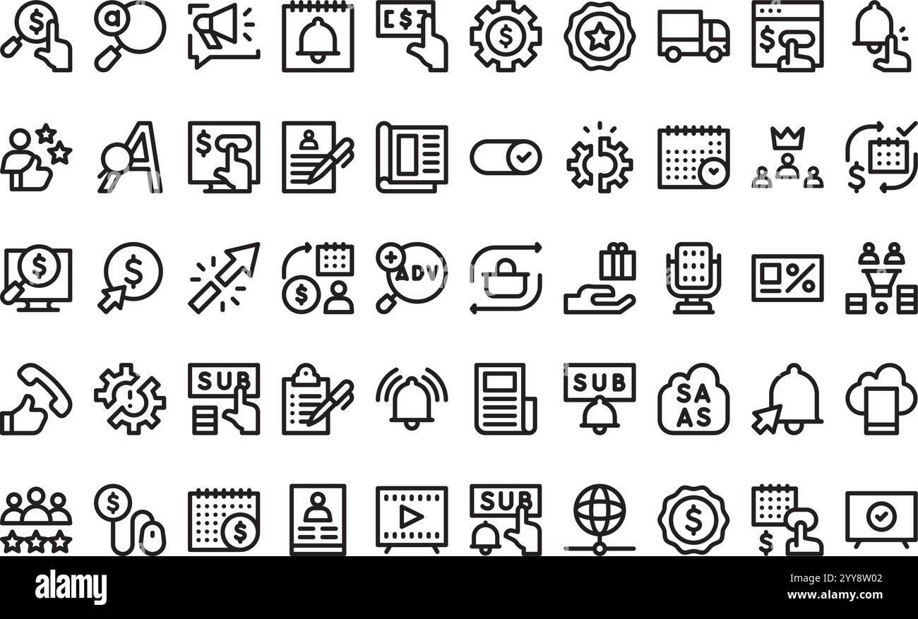 Subscription business model icons High-Quality Vector Icons Collection ...