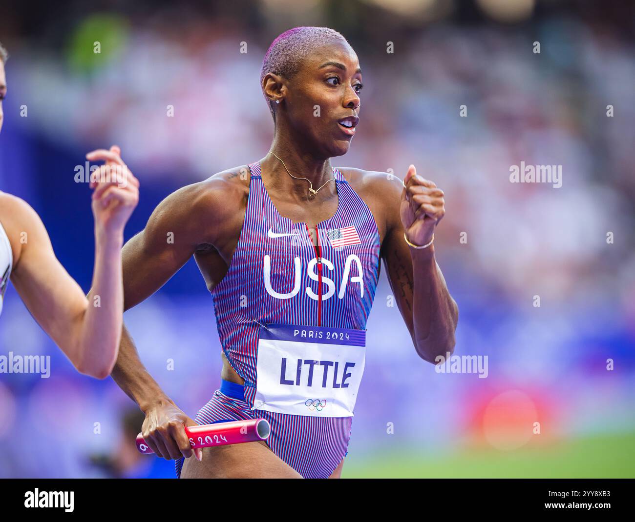 Shamier Little participating in the 4X400 meters relay mixed at the ...