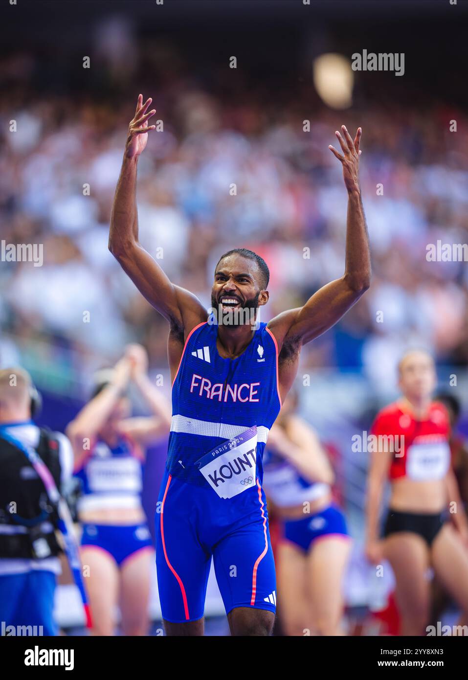 Muhammad Kounta participating in the 4X400 meters relay mixed at the ...