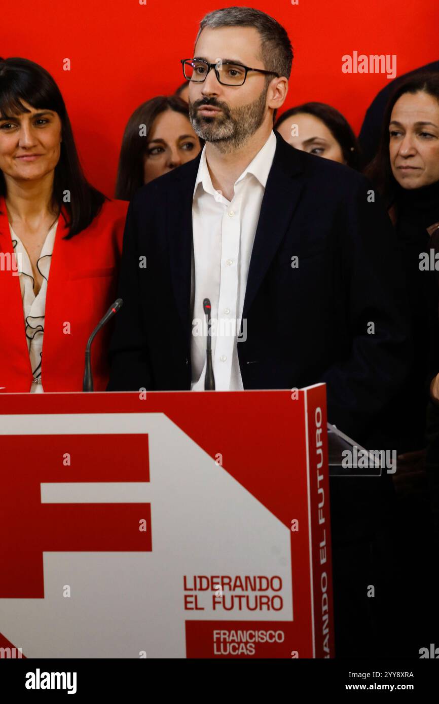 The pre-candidate, Francisco Lucas Ayala, during the presentation of ...
