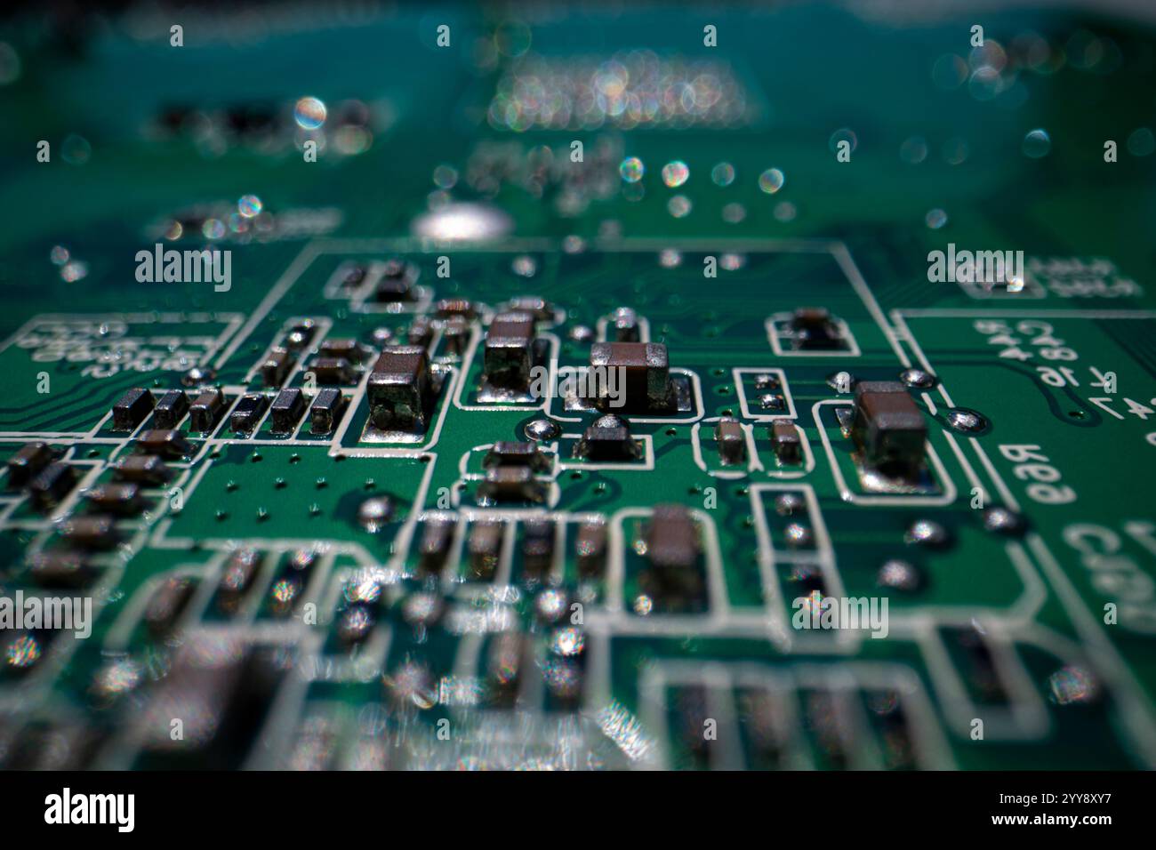 Motherboard digital background. Tech service. Circuit board with ...