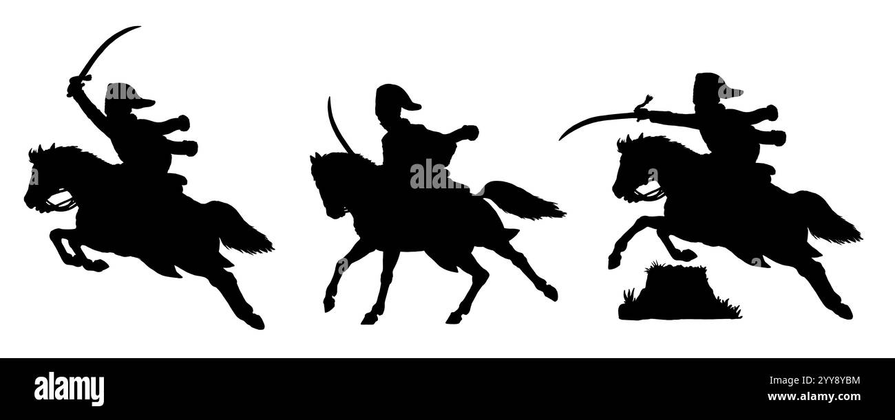 Light cavalry - french Hussar. Mounted soldier of the Napoleonic army ...