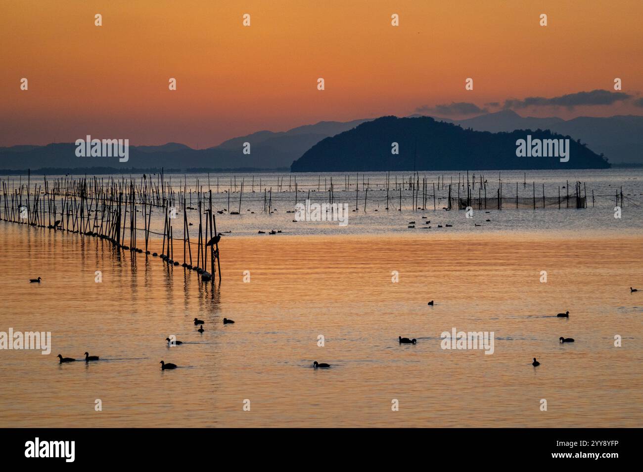 Northwest side of Lake Biwa in Shiga Prefecture Japan Stock Photo - Alamy