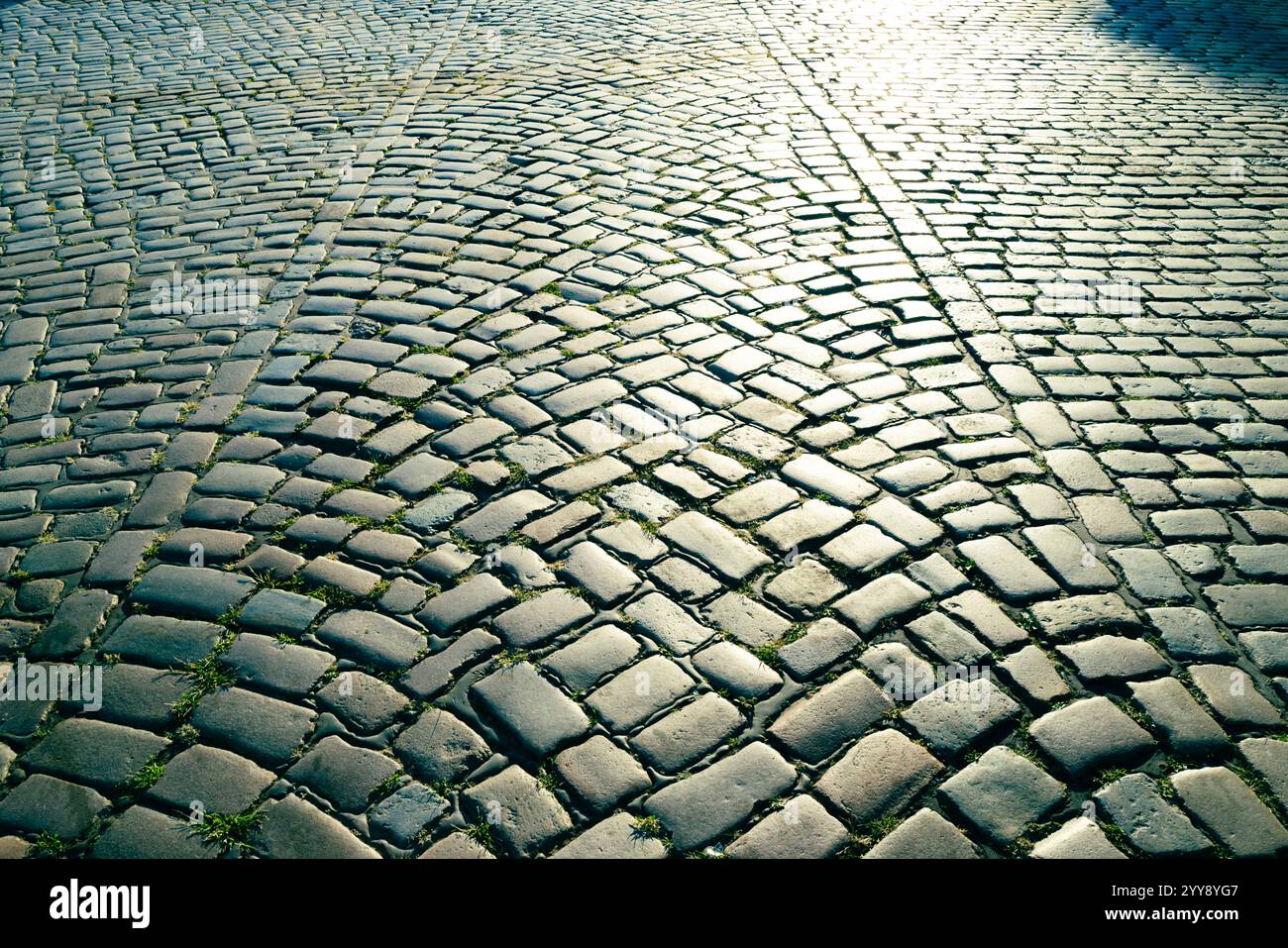 Stone road texture. Stone walk background. Granite cobblestoned ...