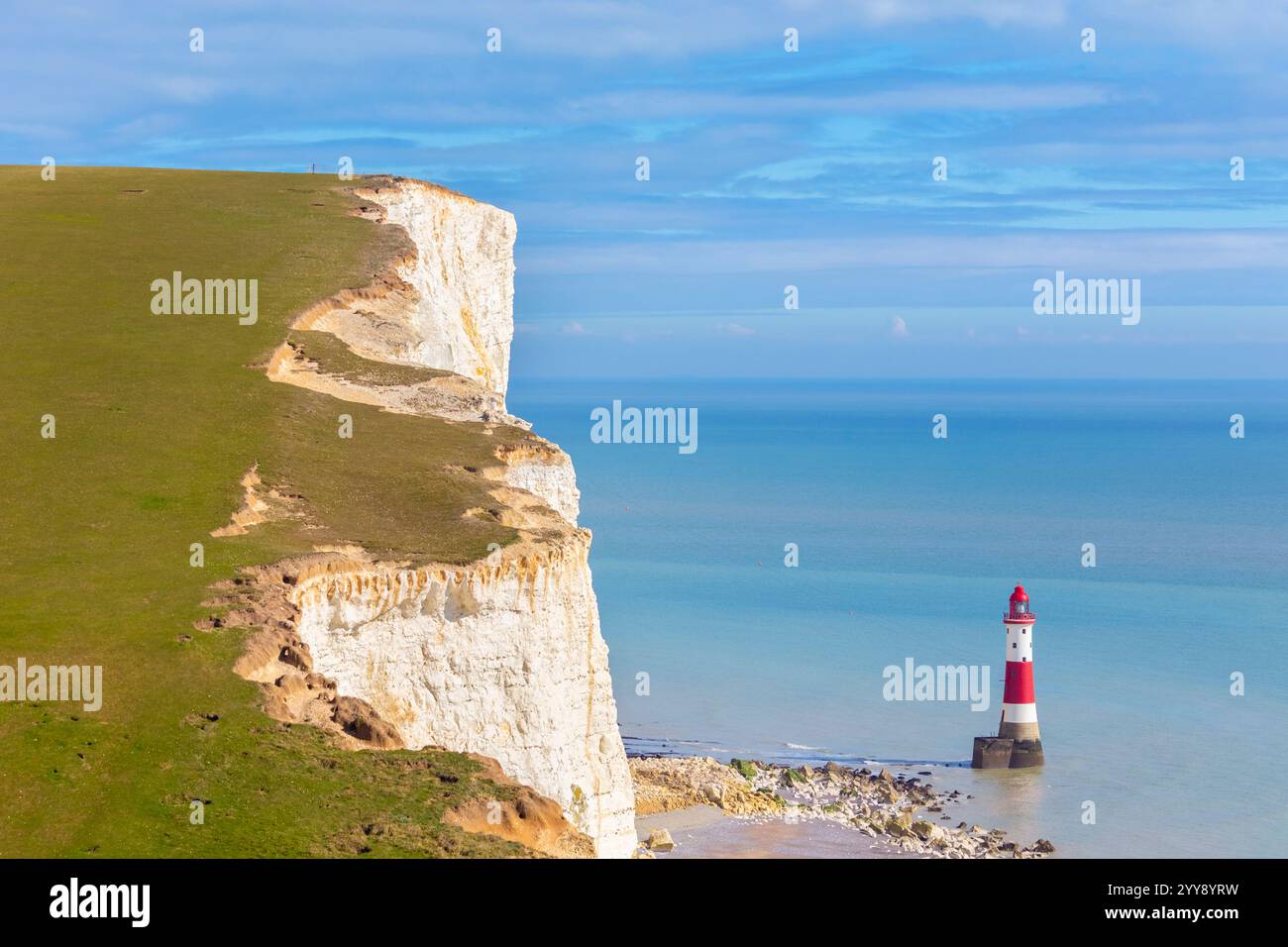 View of Beachy Head immediately east of the Seven Sisters and it's ...
