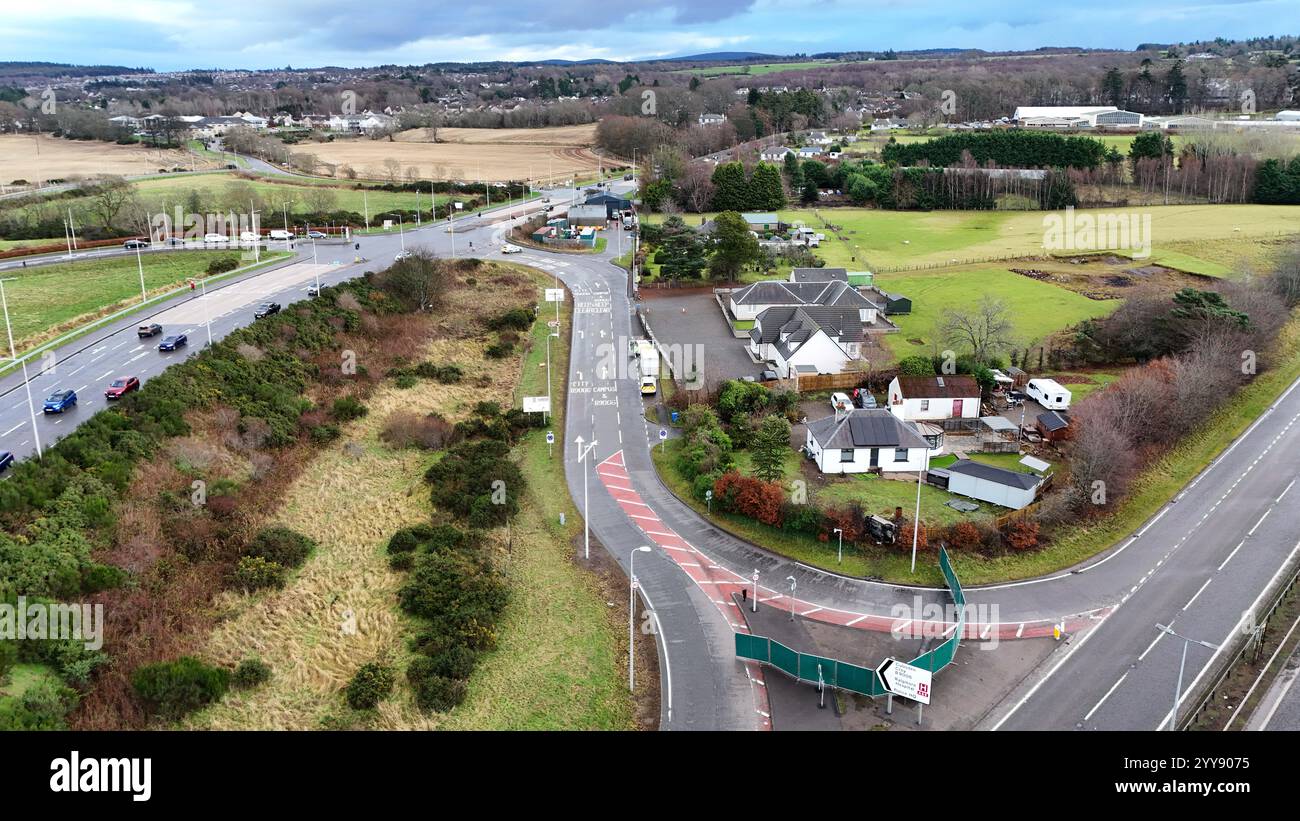 Inverness, UK. 20 December 2024. Scene of a fatal single-vehicle RTC on ...