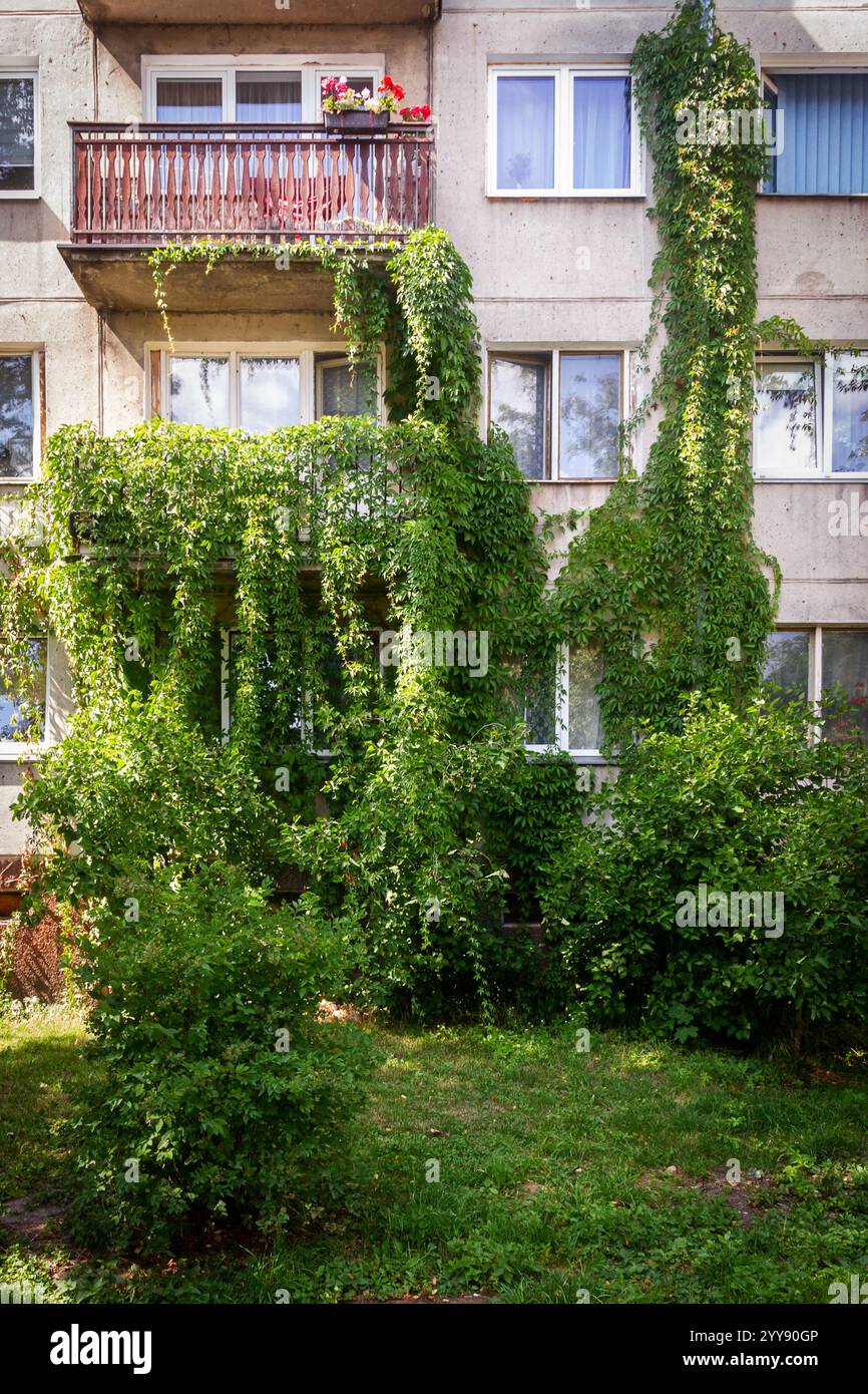 Soviet era architecture style of living district in Vilnius, Lithuania ...