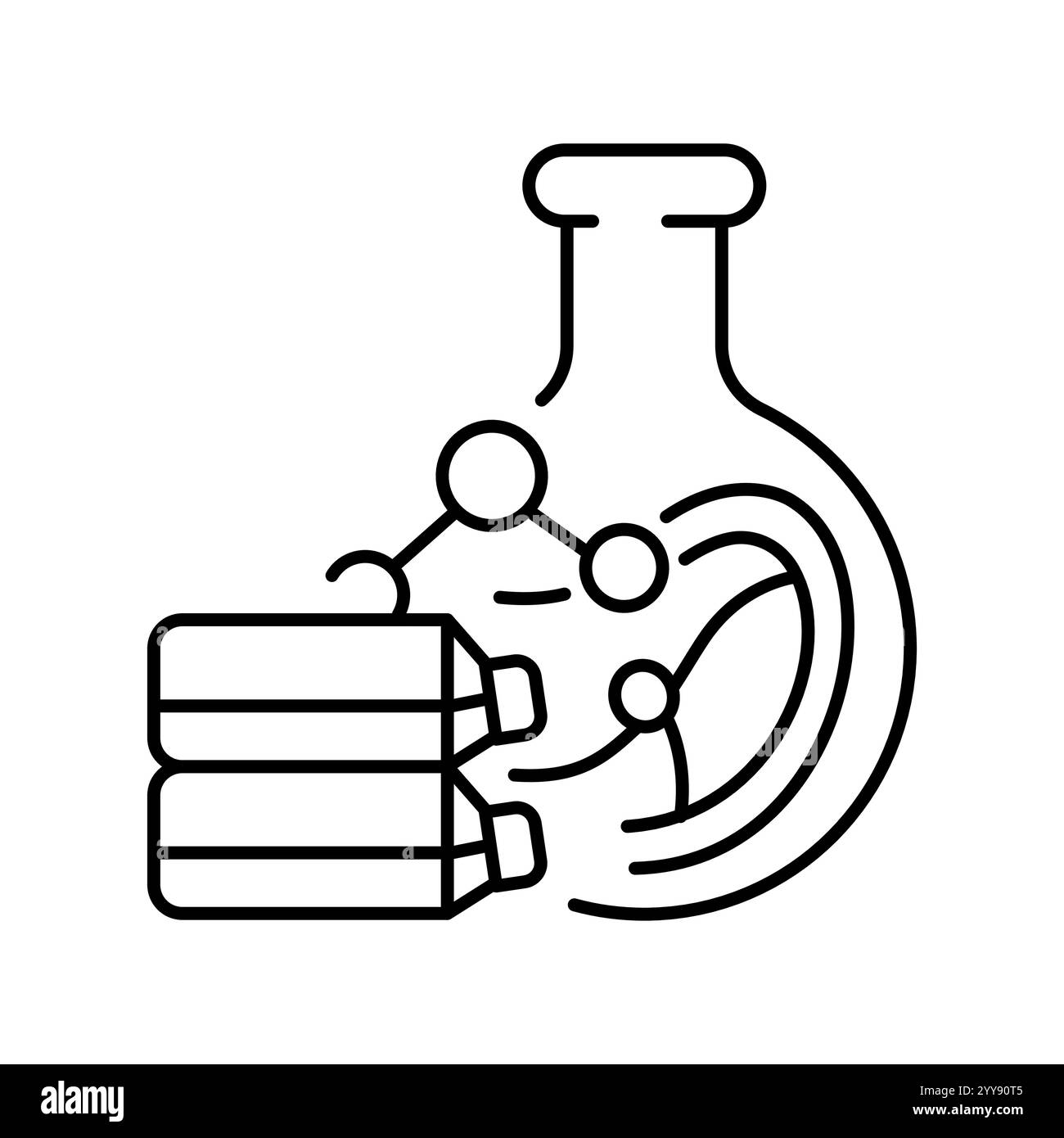 Cell Growth Solution Black Line Icon Vector Isolated Element Editable Stroke Stock Vector