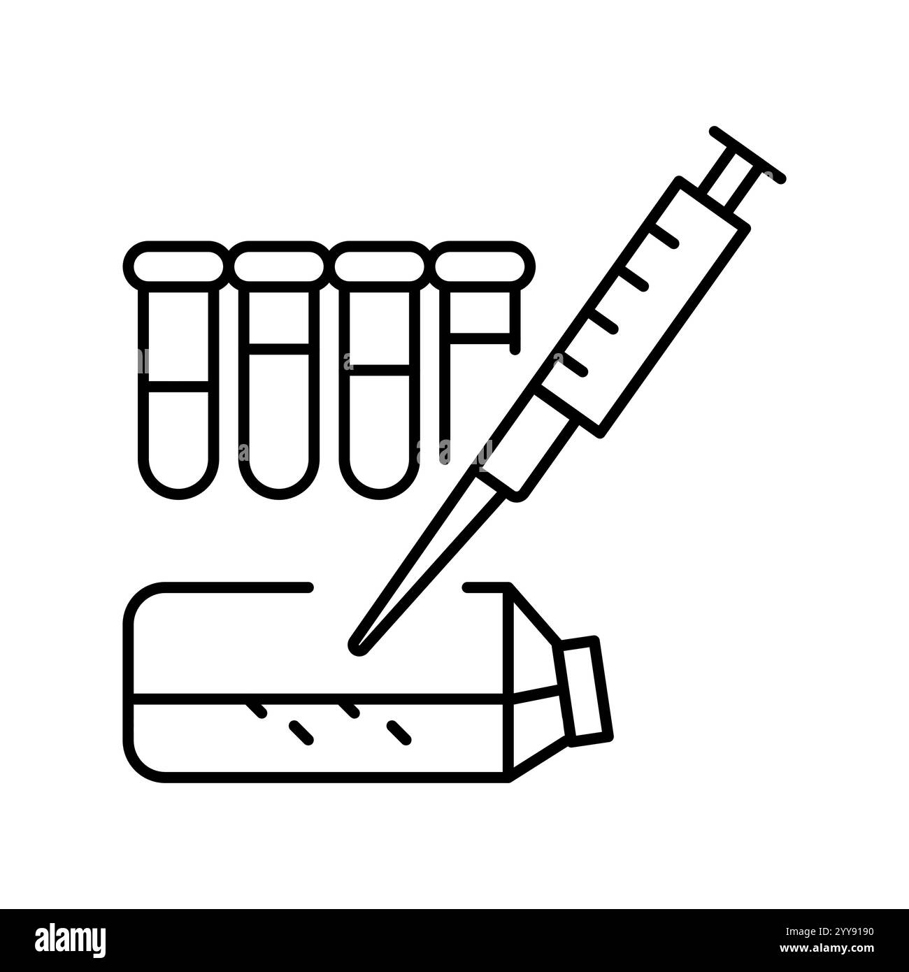Regenerative medicine black line icon. Vector isolated element. Editable stroke Stock Vector ...