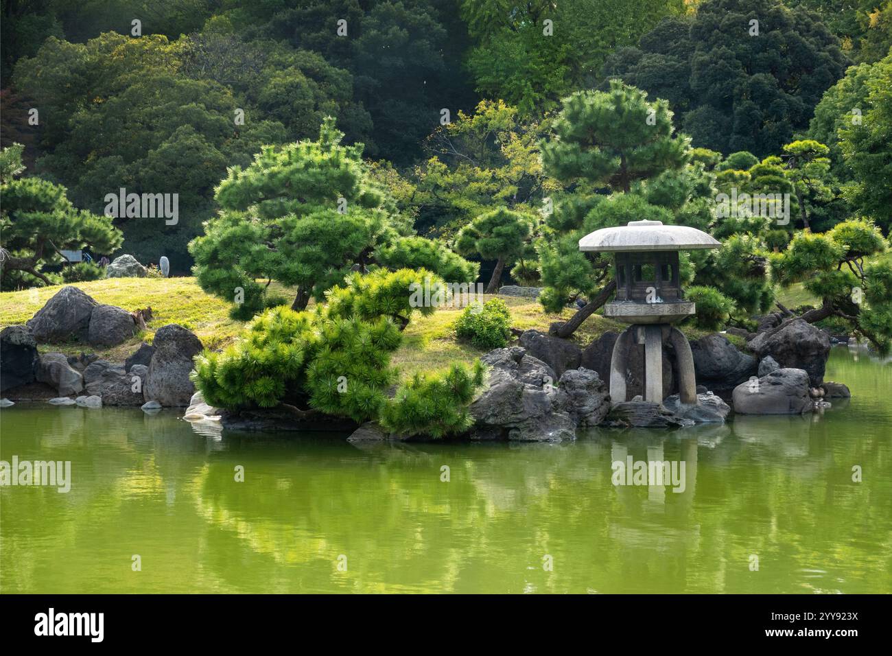 Kiyosumi garden is a traditional stroll garden in Fukagawa Tokyo Japan ...