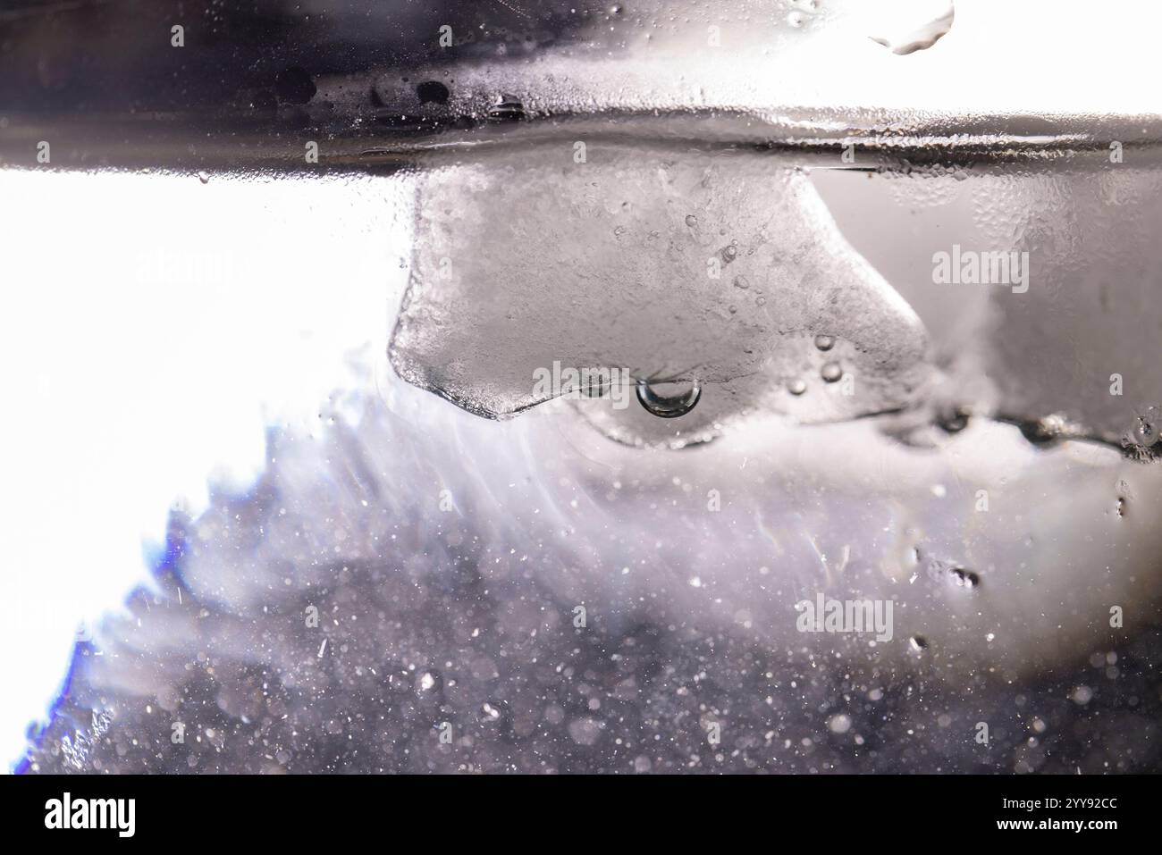 glass with cold sparkling water, cold mineral water with a lot of bubbles Stock Photo - Alamy