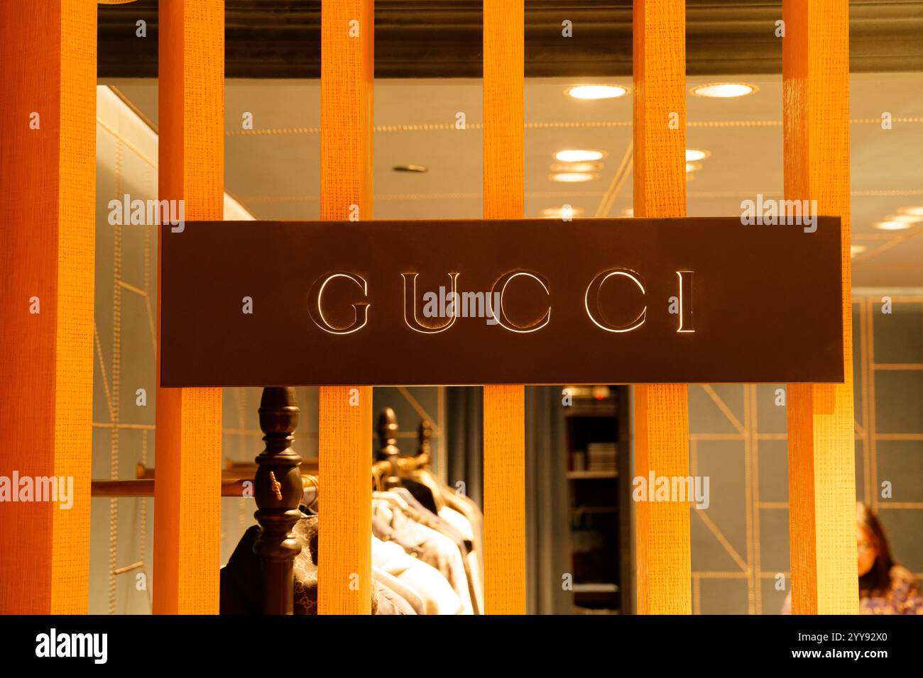 Luxury fashion display in a high-end boutique showcasing elegant ...
