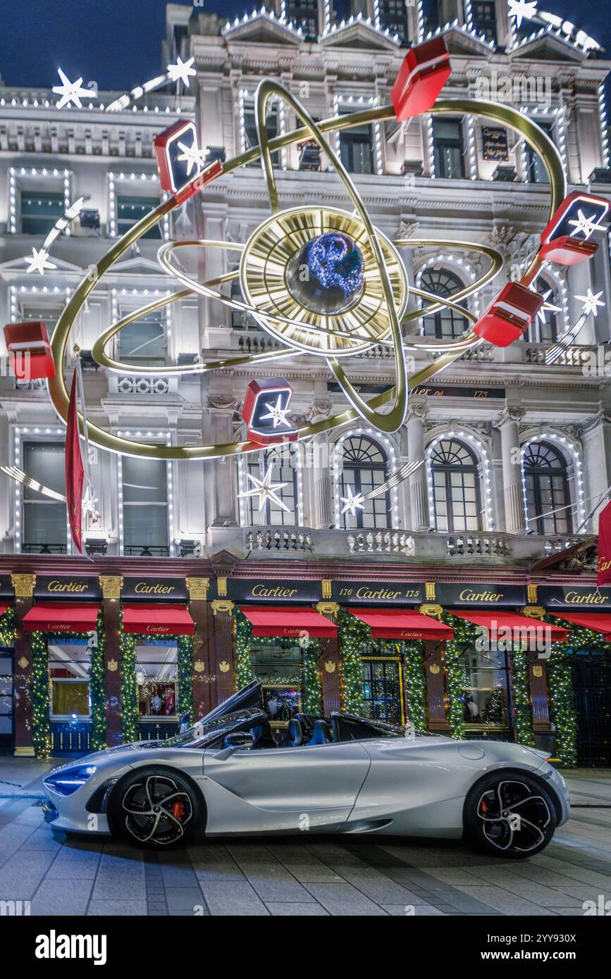A luxurious Mclaren supercar outside the Cartier store in affluent ...