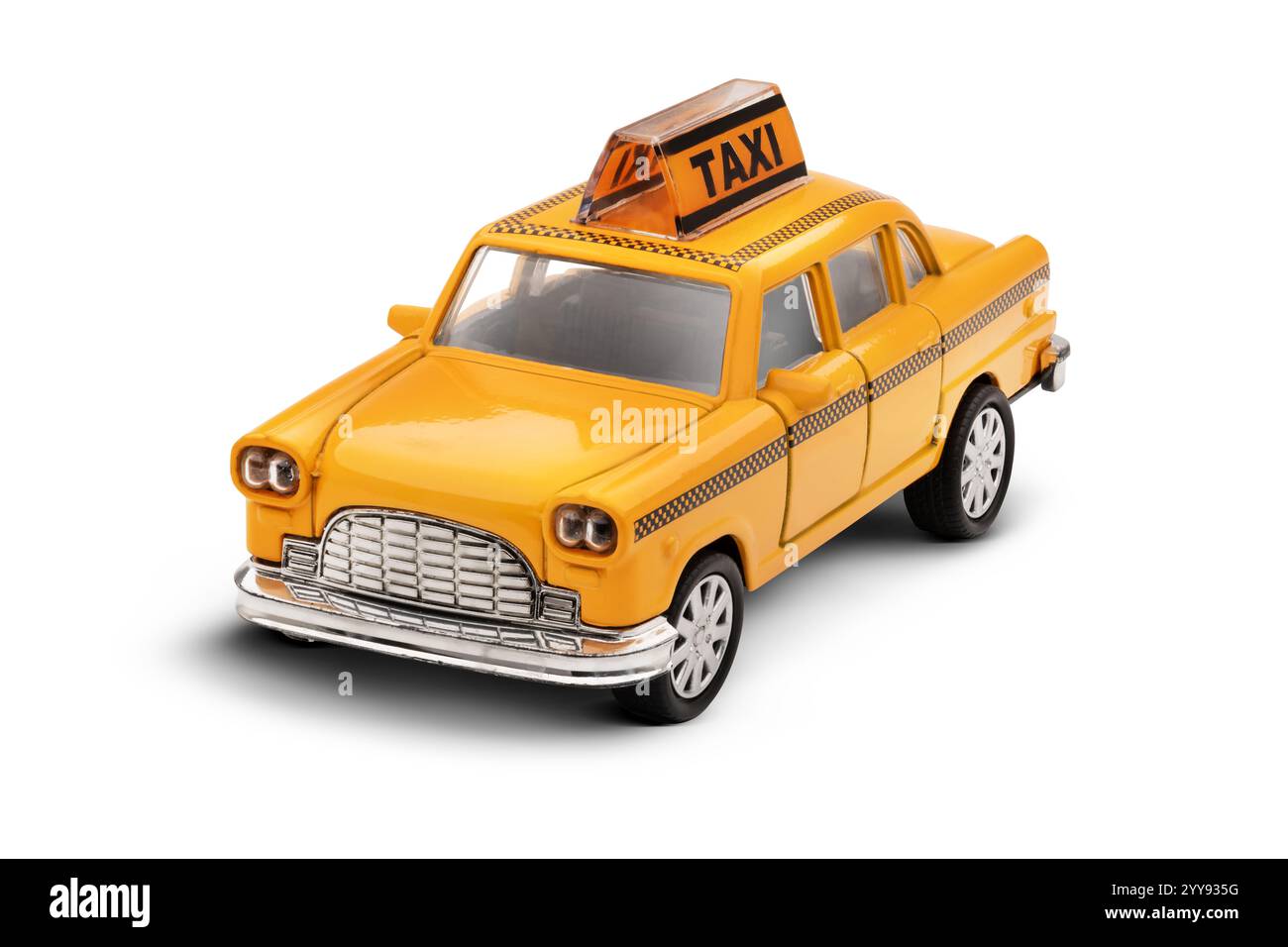 Bright yellow taxi cab Cut Out Stock Images & Pictures - Alamy