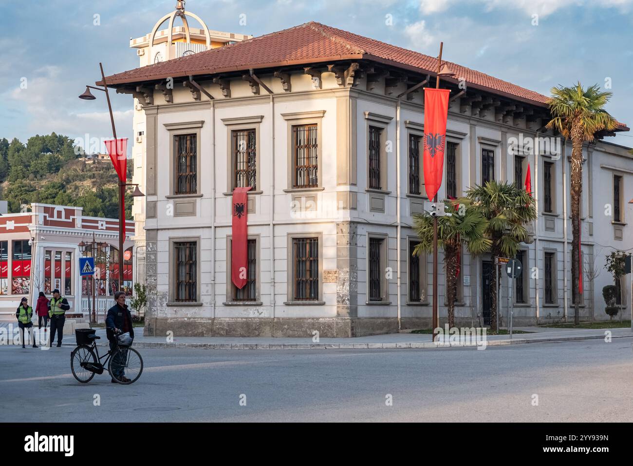 National History Museum Vlore Albania Balkans. View of an old town of ...
