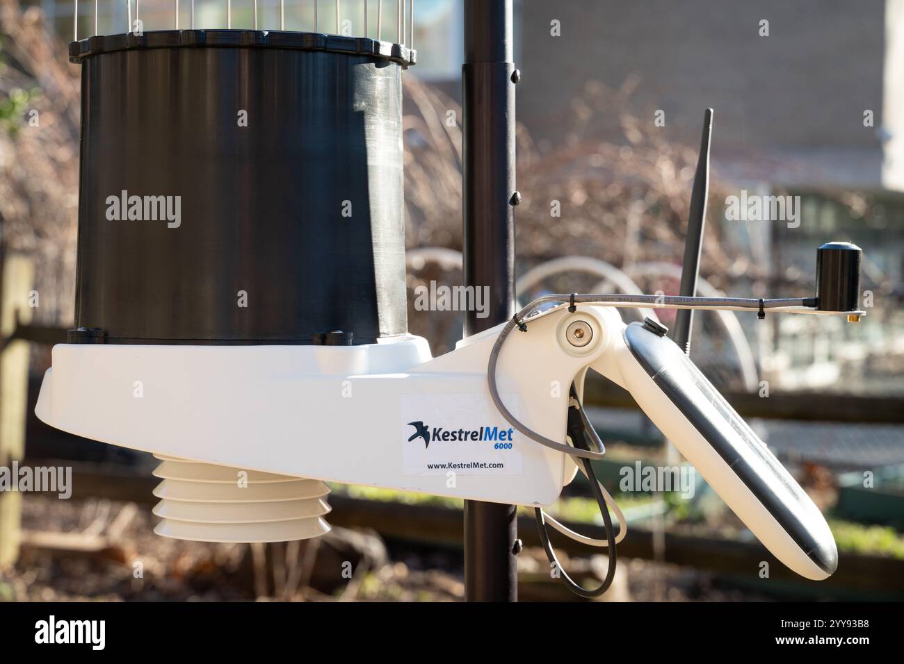 January 15 2023. Detail of the weather station instruments installed at ...