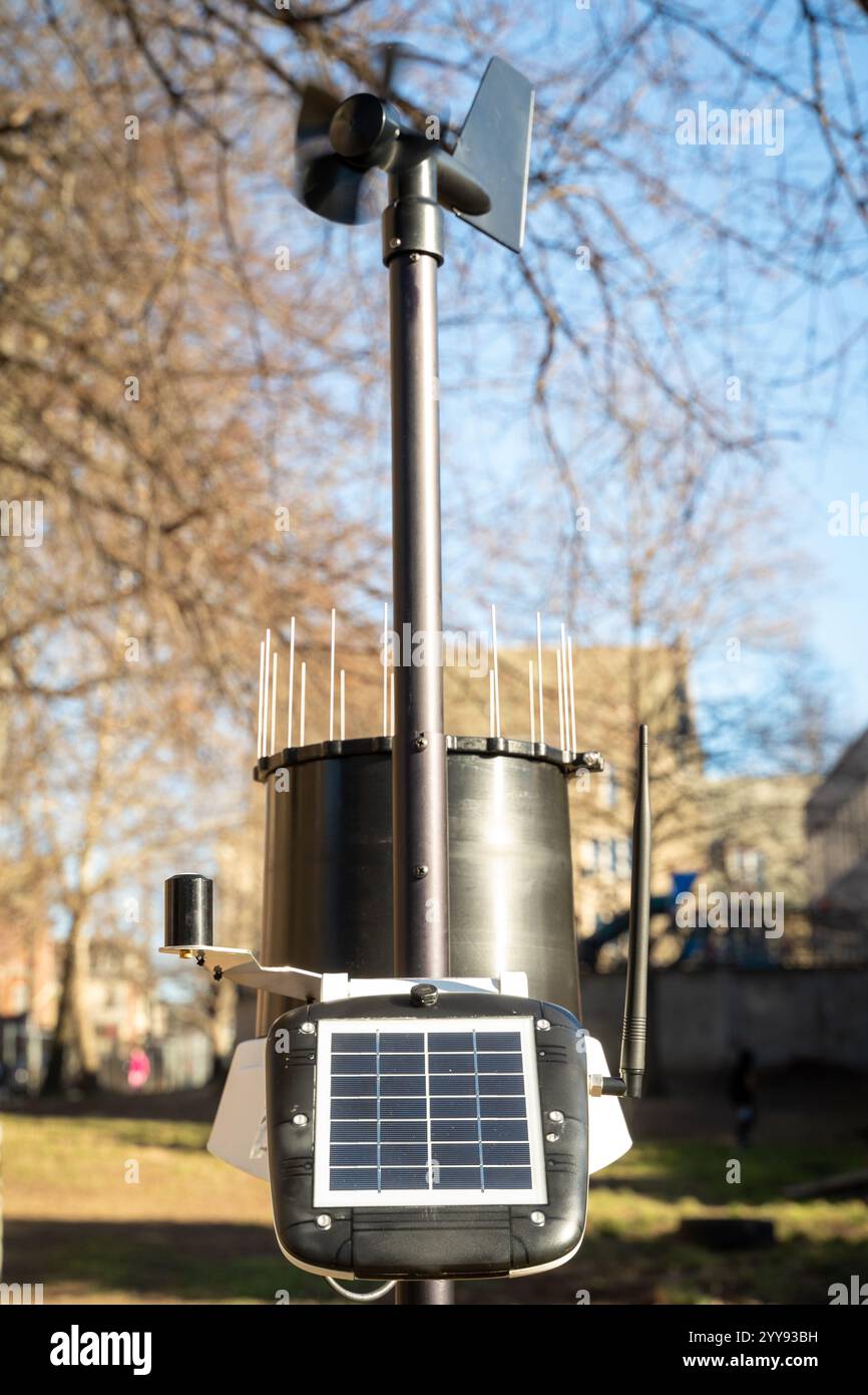 January 15 2023. Detail of the weather station instruments installed at ...