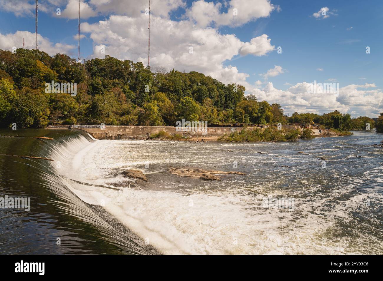 October 17, 2023. Flat Rock Dam regulates water down the Schulkill ...