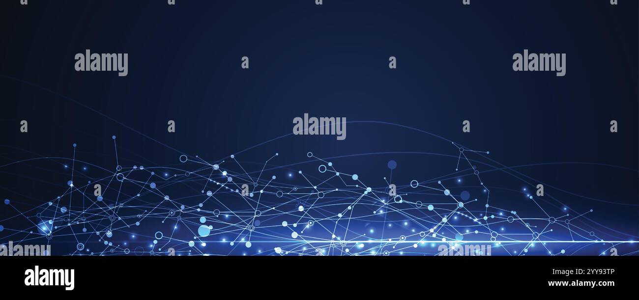 Abstract technology background with plexus effect. Vector art Stock ...