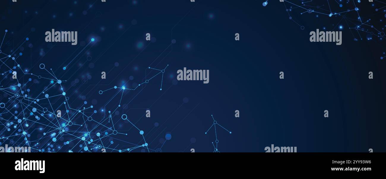 Abstract technology background with plexus effect. Vector art Stock ...