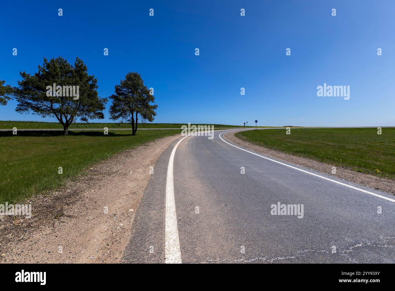 road for transport in rural areas, a road in rural areas in the summer ...
