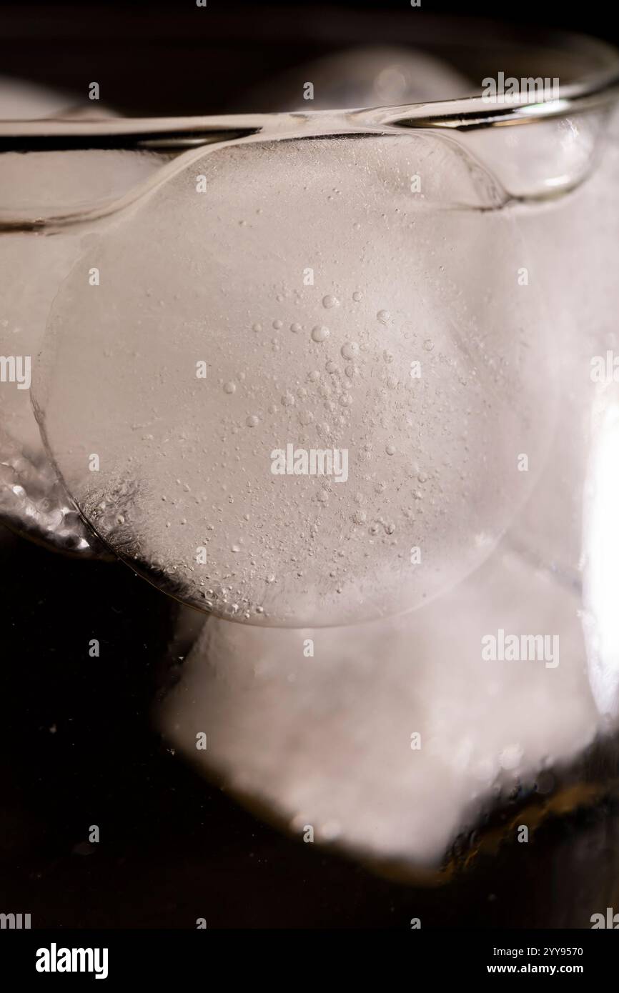 glass with cold sparkling water, cold mineral water with bubbles Stock Photo - Alamy