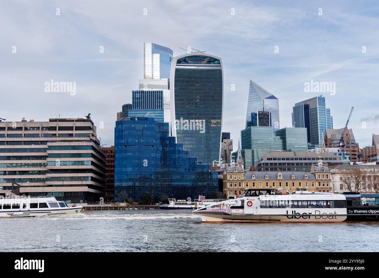 City of London skyline dominated by 20 Fenchurch street, also known as ...
