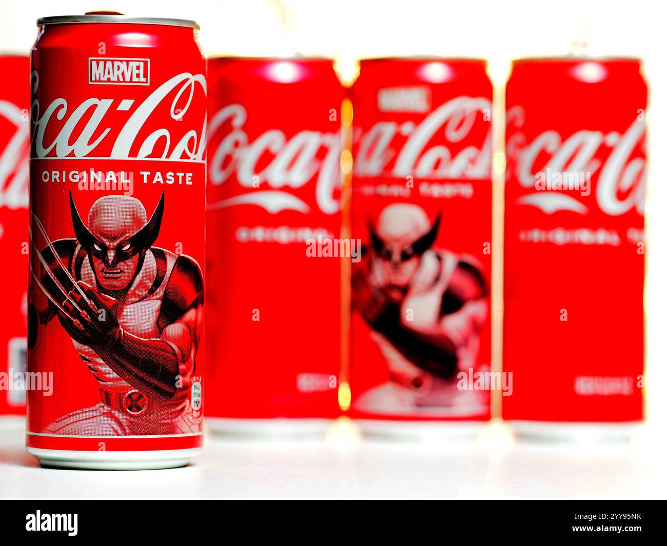 Bavaria, Germany - December 20.2024: In this photo illustration, cans ...