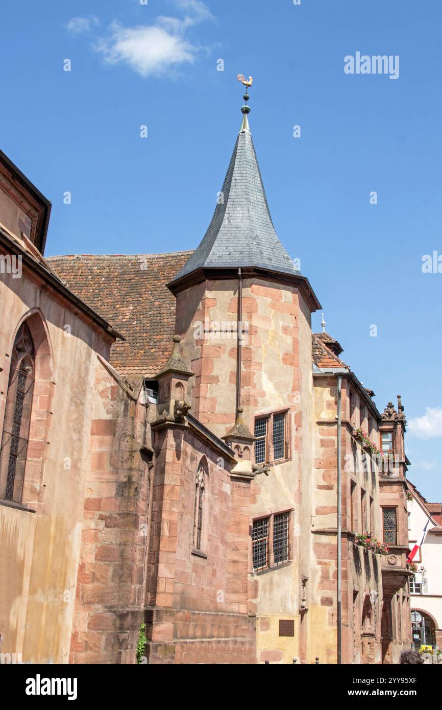 Half-timbered houses in the center of Kaysersberg's old town dating ...