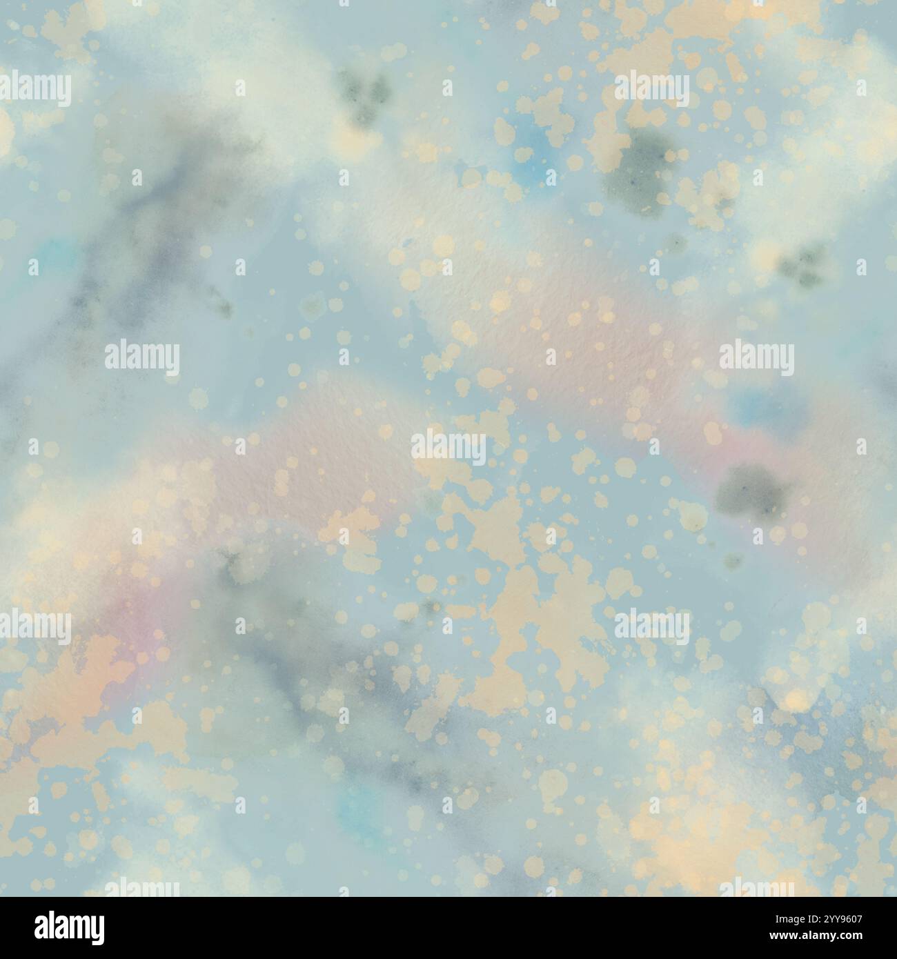 Paint washes, splashes, a spot in peach fuzz, gray, turquoise, airy ...