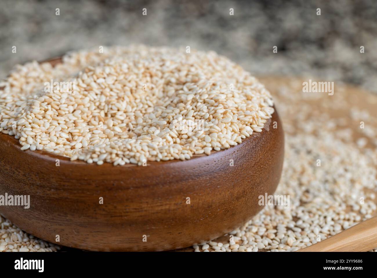 closeup white sesame seeds for cooking, white sesame seeds for use in ...