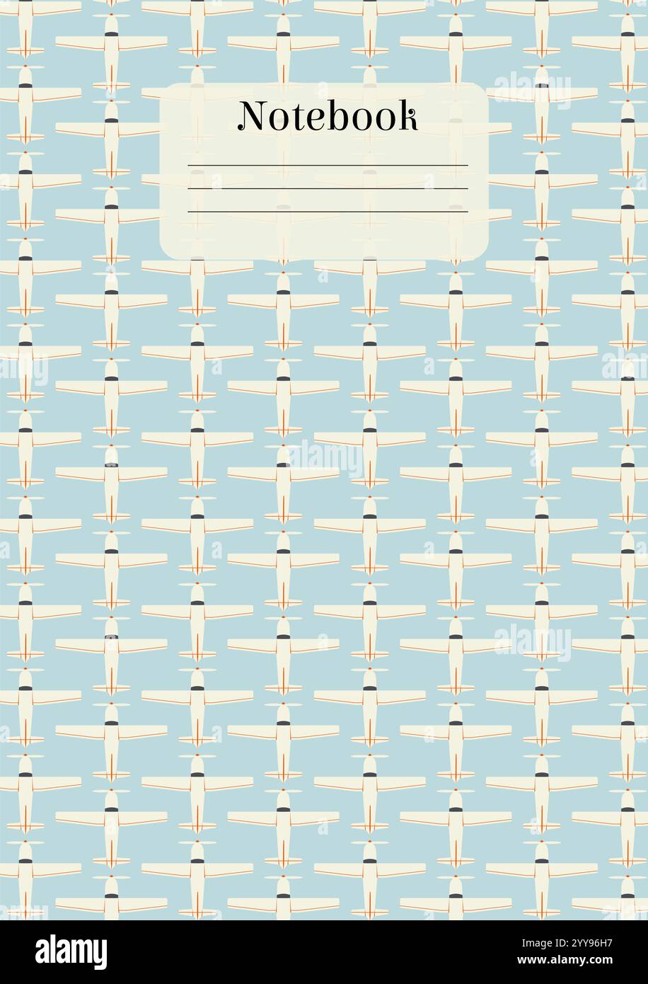 Childish notebook cover design template. Diary cover page design ...