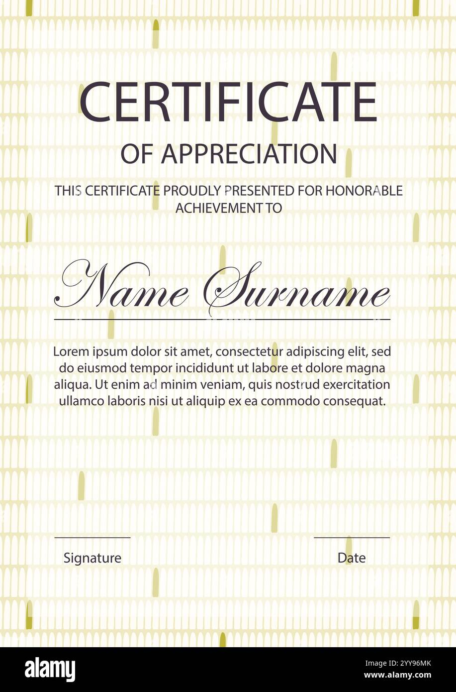Modern elegant certificate template with geometric shapes. Appreciation ...