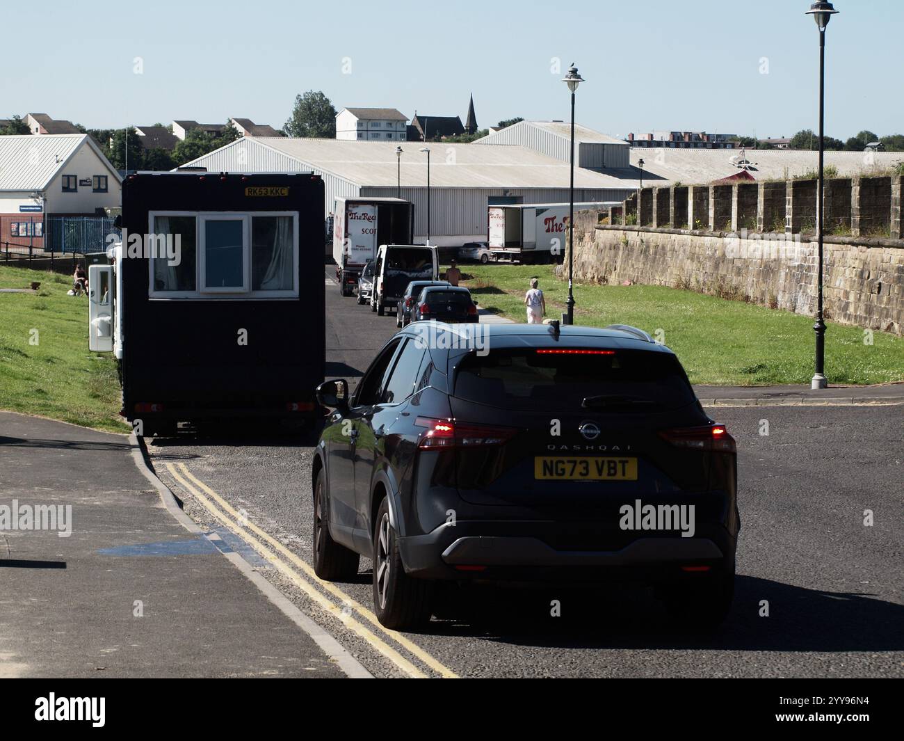People living an alternative lifestyle in a box truck lorry van ...