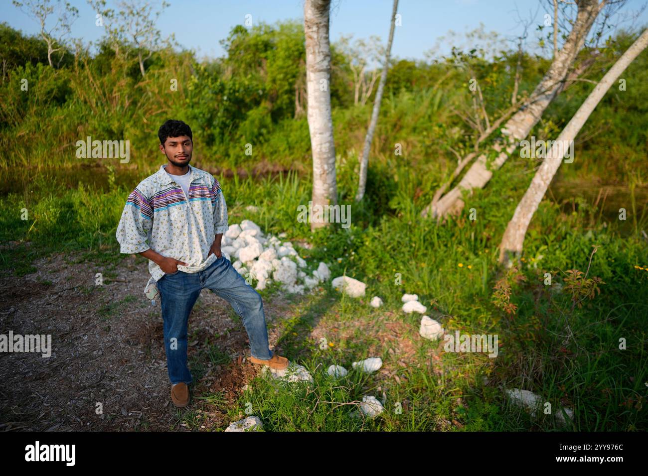 Hector Tigertail, a young member of the Miccosukee Tribe who has has ...