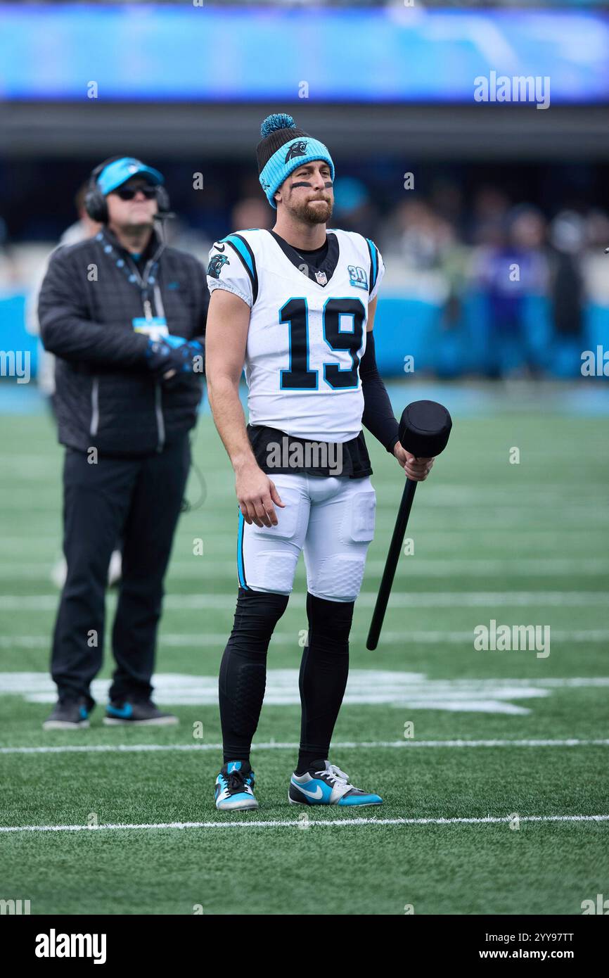 Carolina Panthers wide receiver Adam Thielen (19) is recognized as the ...