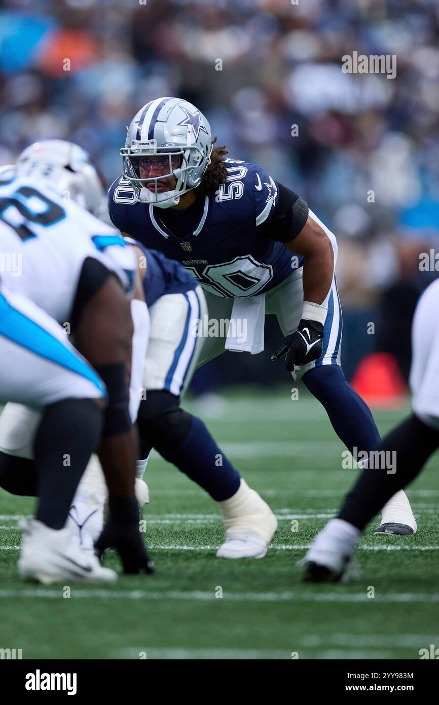 Dallas Cowboys linebacker Eric Kendricks (50) lines up on defense ...