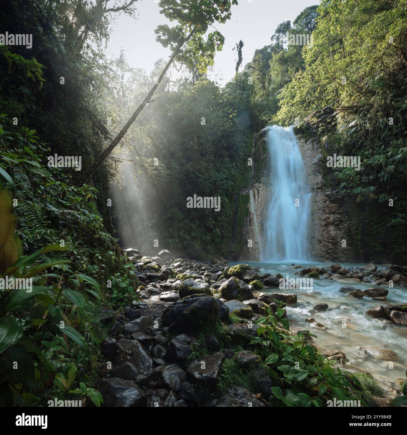 Blue Falls of Costa Rica, Alajuela Province, Costa Rica, Central ...