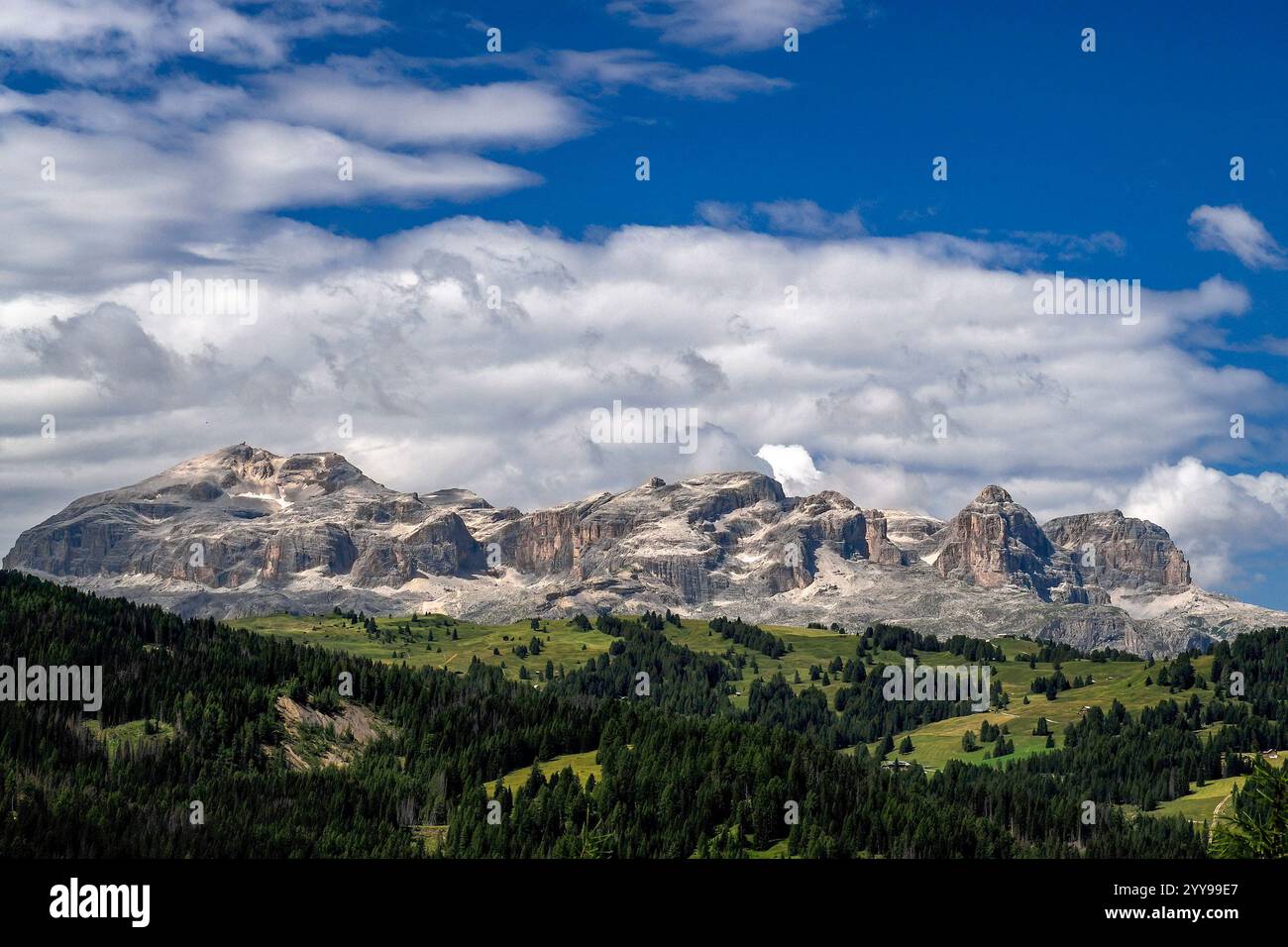 Dolomites sella mountains group view panorama landscape Italy Stock ...