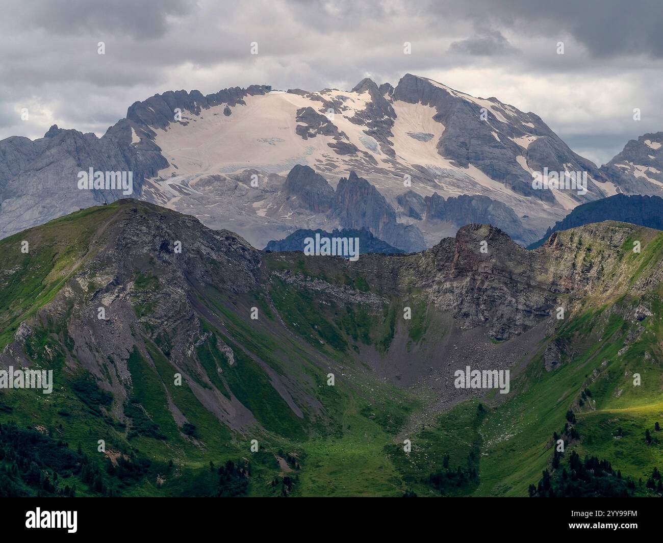 marmolada glacier on dolomites panorama Italy Stock Photo - Alamy