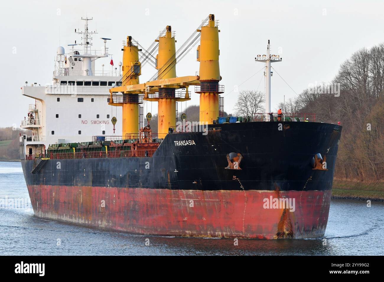 Bulkcarrier TRANSASIA passing the Kiel Canal Stock Photo - Alamy
