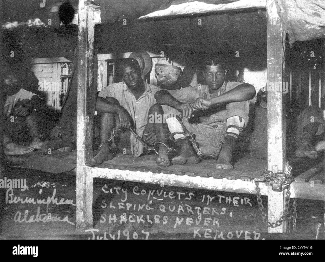 This July 1907 photo shows city convicts in their sleeping quarters in ...
