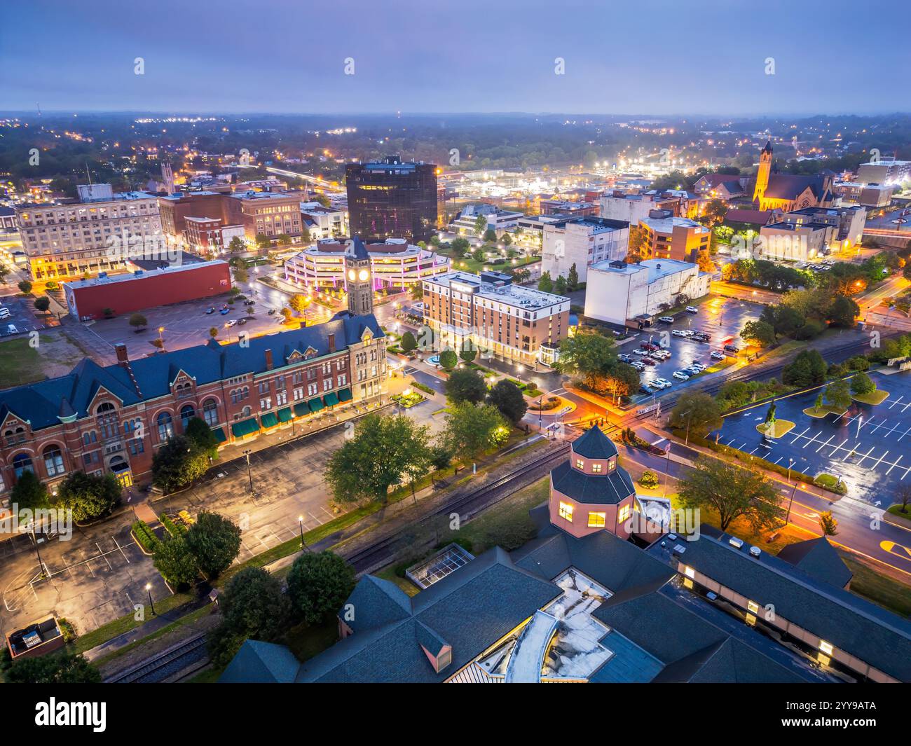 Springfield, Ohio, USA downtown cityscape at blue hour Stock Photo - Alamy